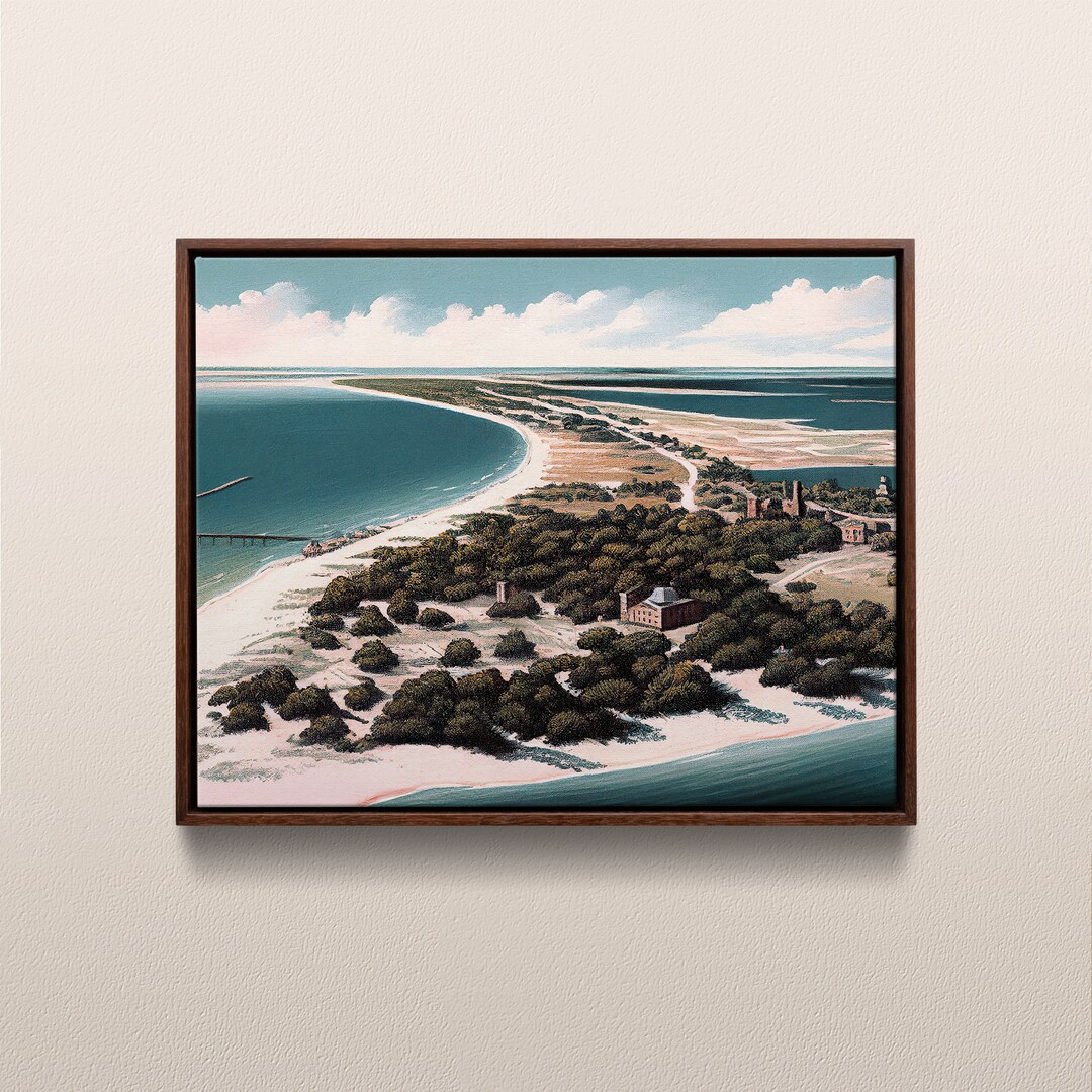 Gulf National Seashore | Vintage Oil Painting | Florida, USA | Instant ...