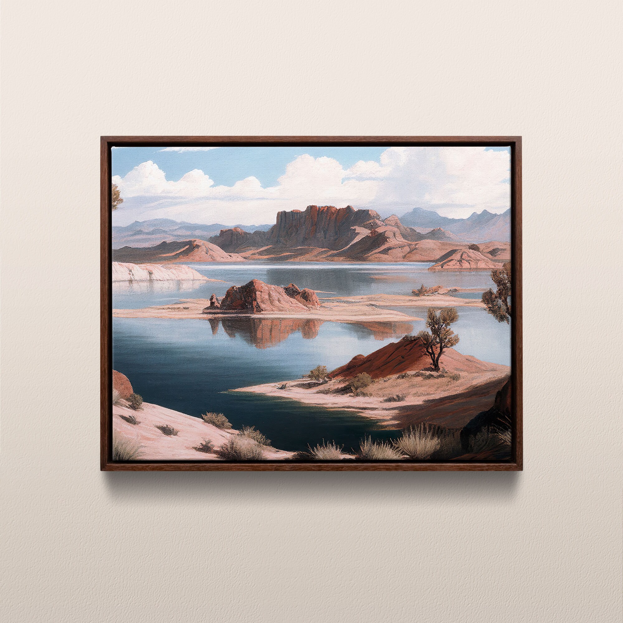 Lake Mead National Recreation Area | Vintage Oil Painting | Nevada, USA ...