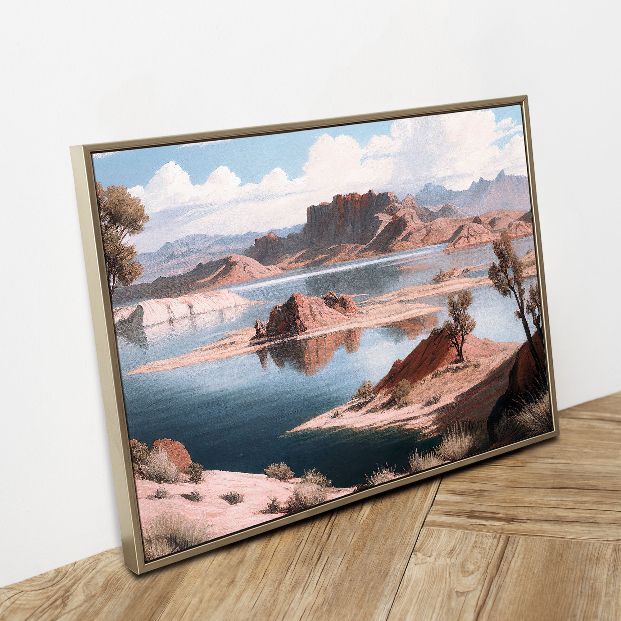 Lake Mead National Recreation Area | Vintage Oil Painting | Nevada, USA ...