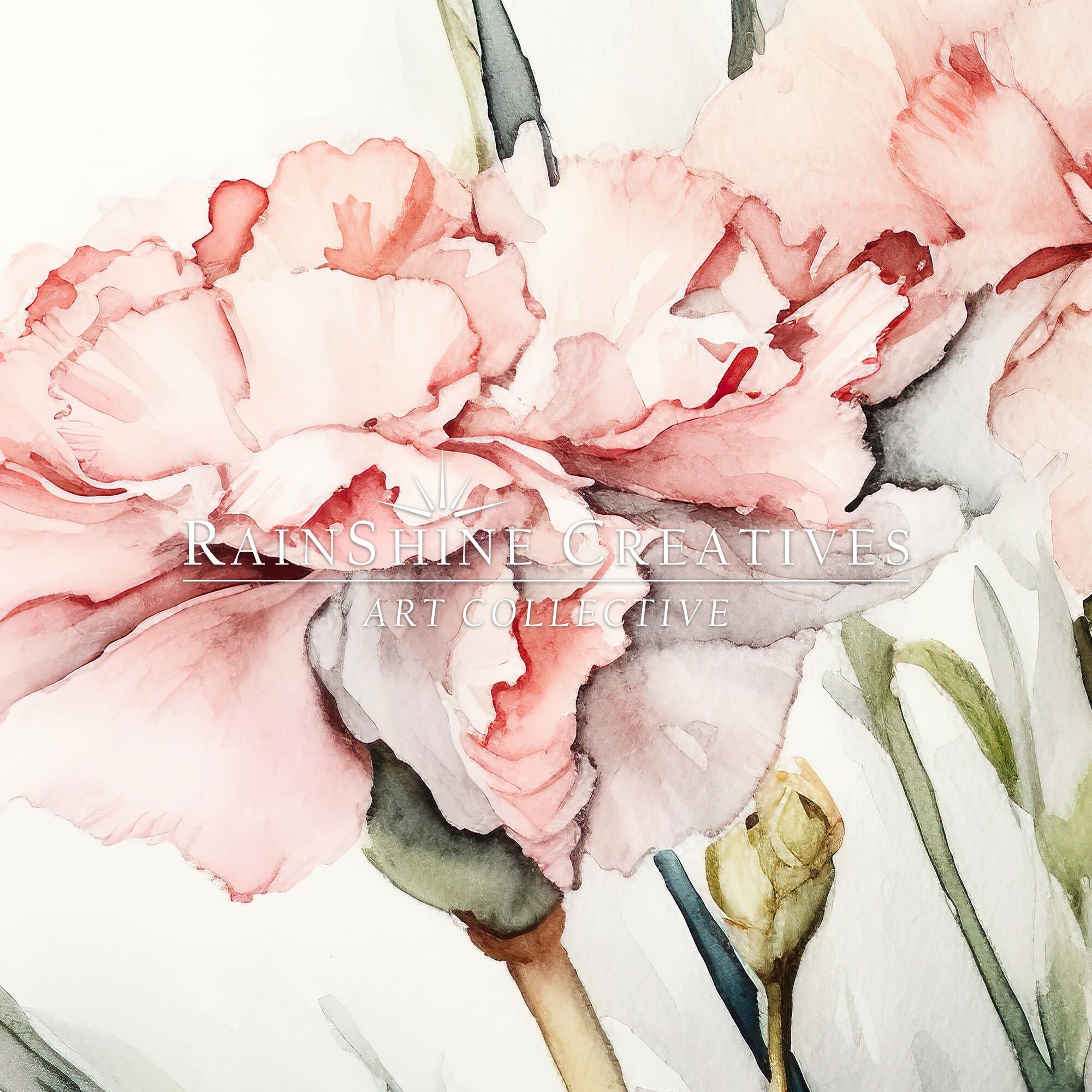 Vintage Carnations Watercolor Painting | Delicate Botanical Art ...