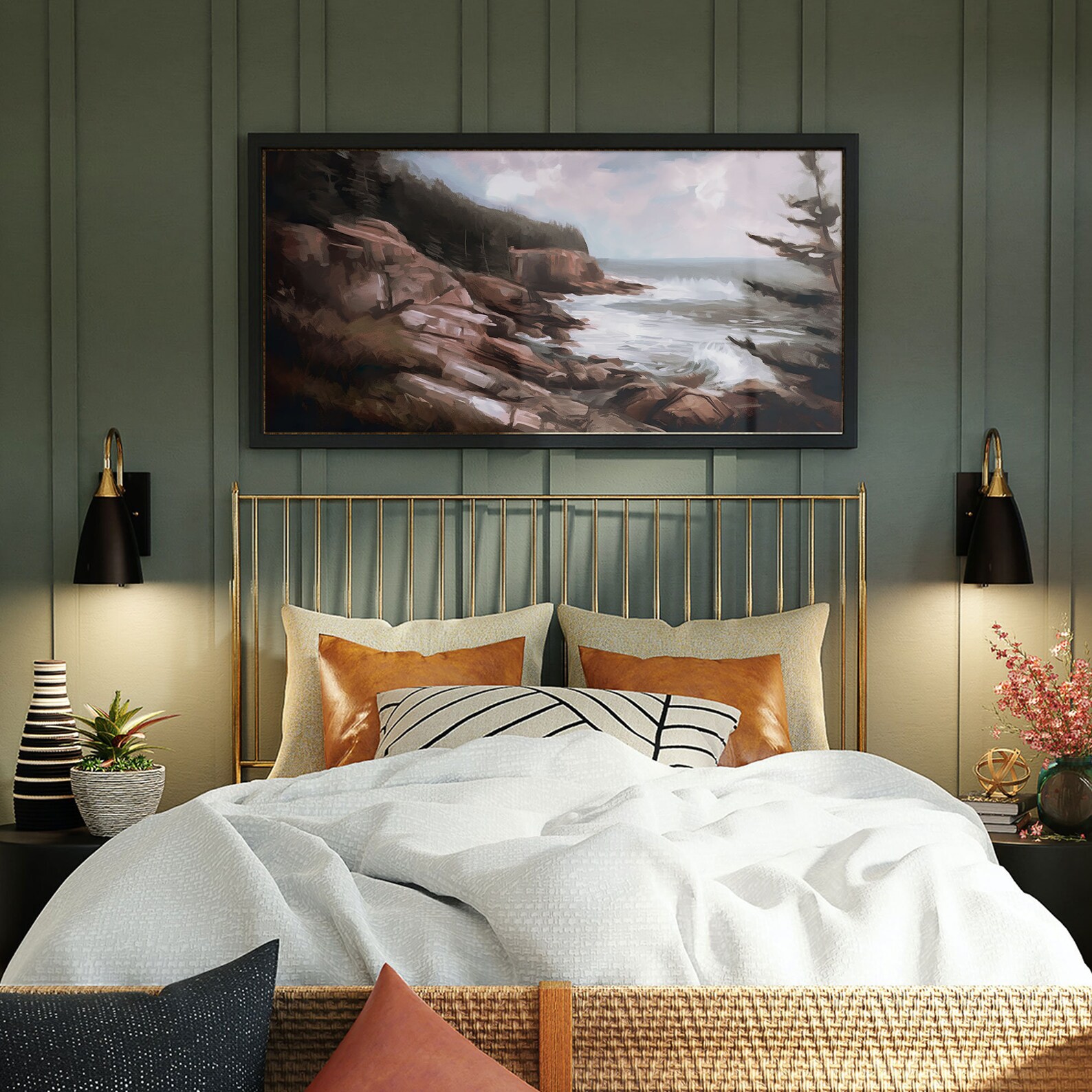 Acadia National Park | Vintage Oil Painting | Maine, USA | Instant ...