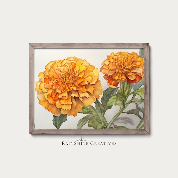 Marigold Print - Etsy