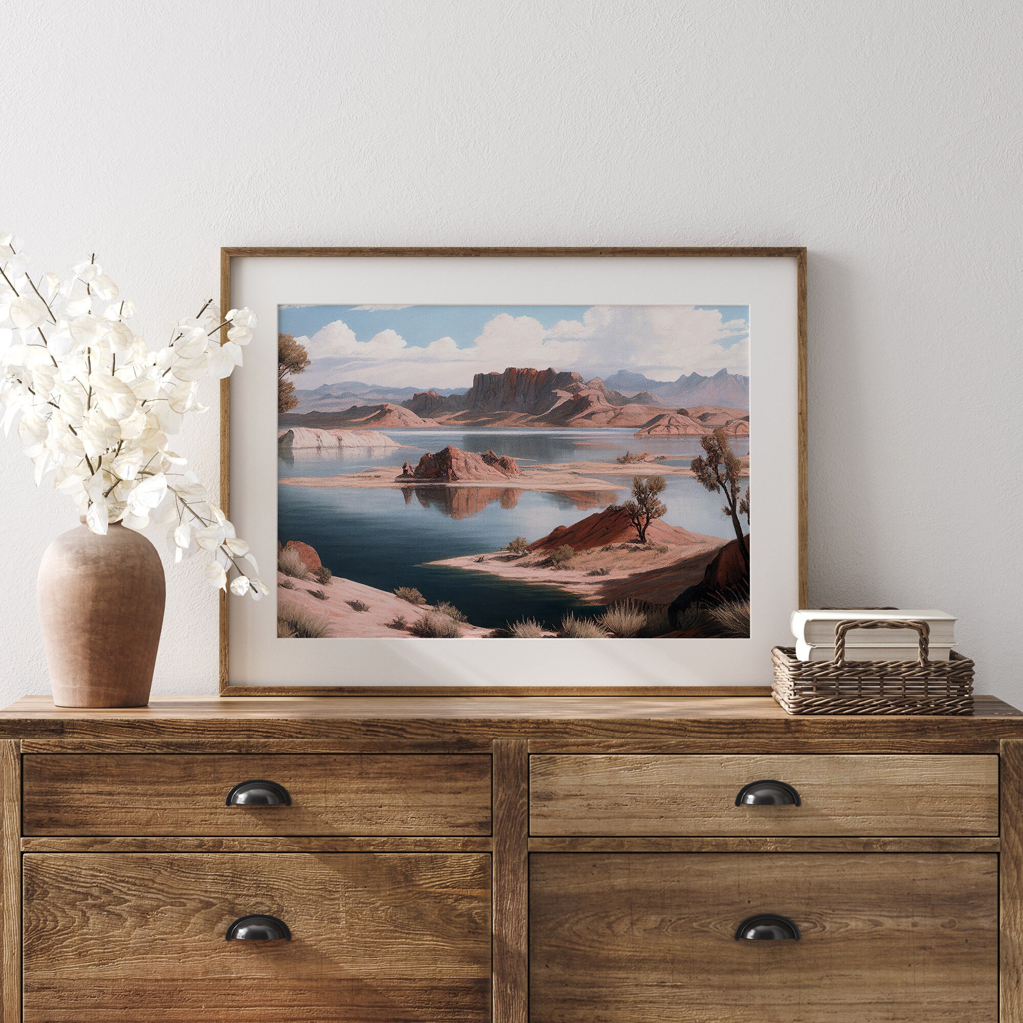 Lake Mead National Recreation Area | Vintage Oil Painting | Nevada, USA ...