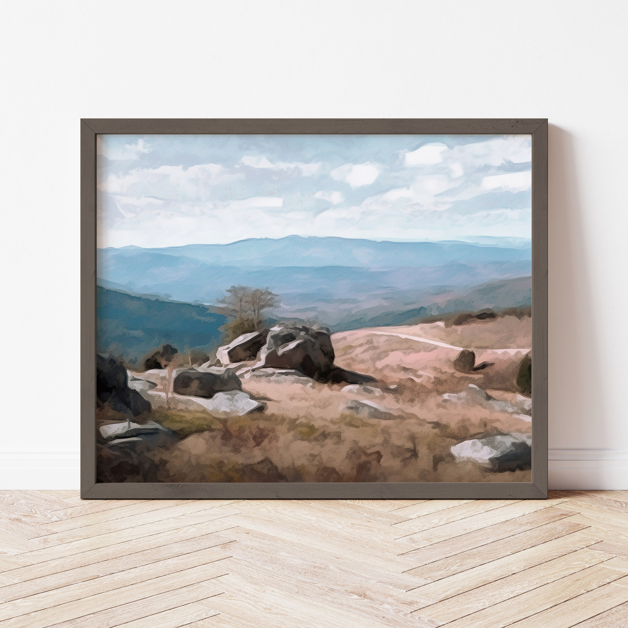 Shenandoah National Park Vintage Oil Painting Virginia, USA Instant ...