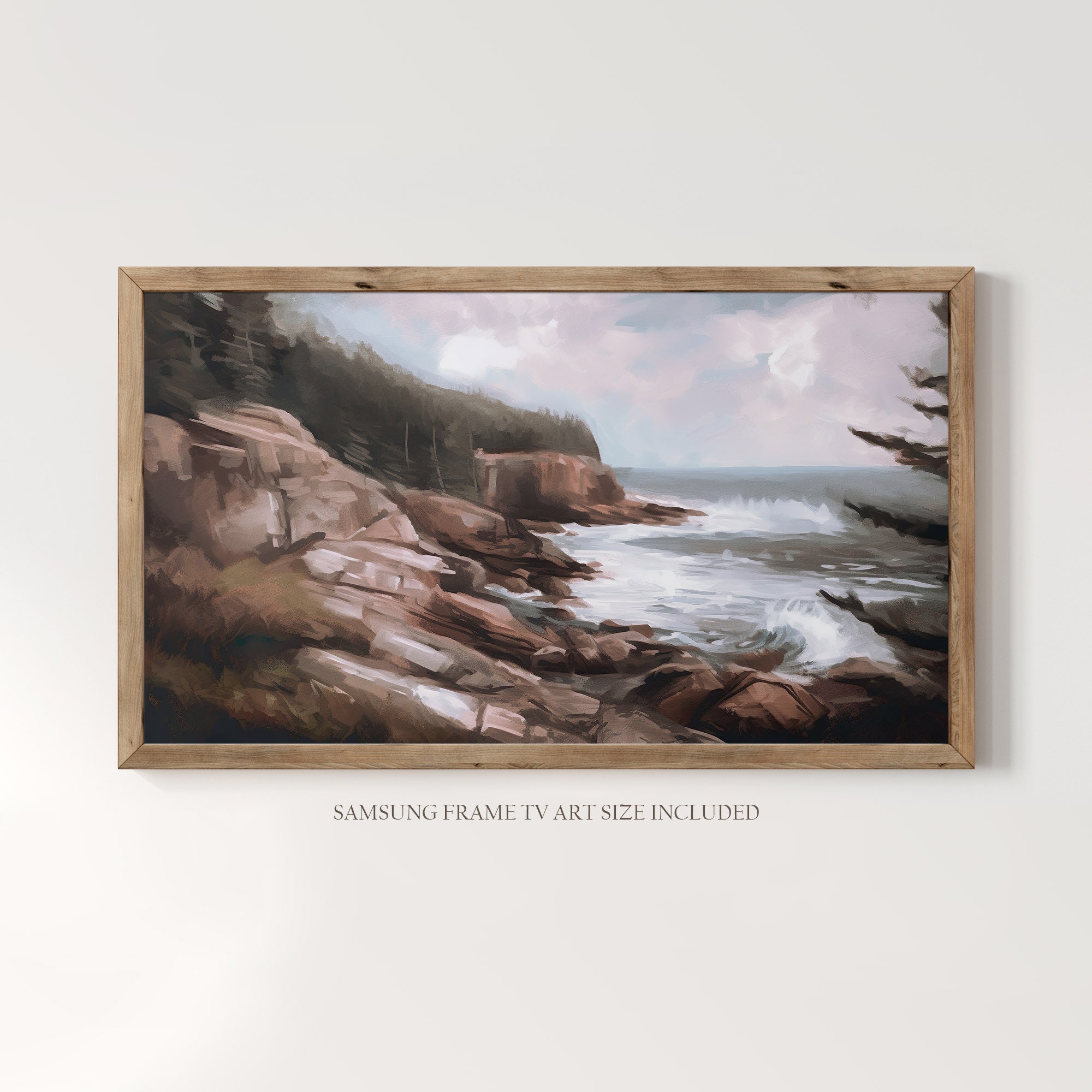 Acadia National Park | Vintage Oil Painting | Maine, USA | Instant ...