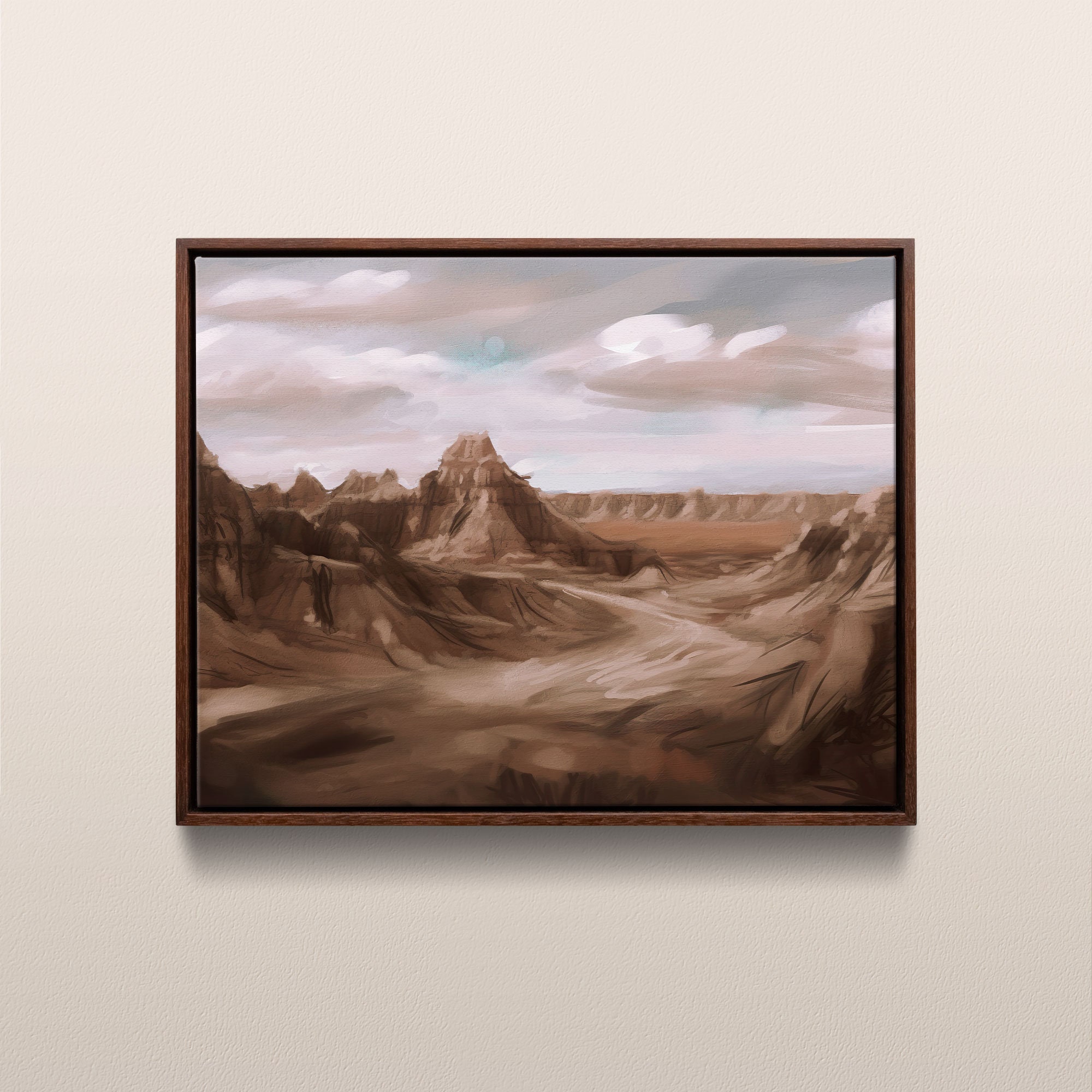 Badlands National Park | Vintage Oil Painting | South Dakota, USA ...
