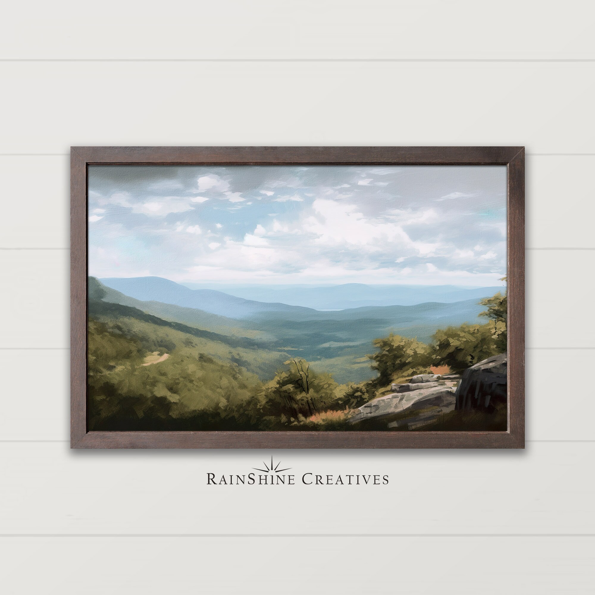 Blue Ridge National Parkway Vintage Oil Painting North - Etsy