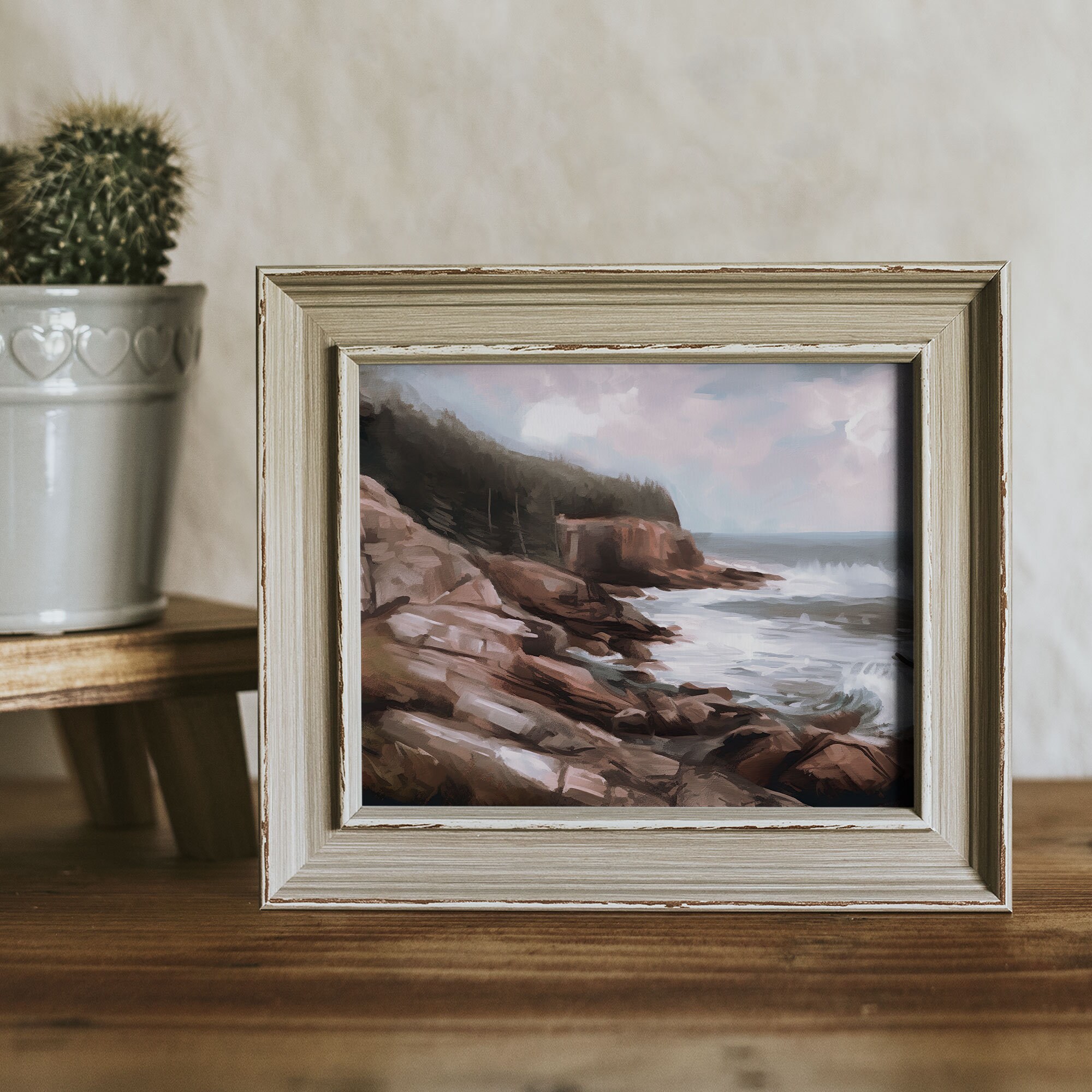 Acadia National Park | Vintage Oil Painting | Maine, USA | Instant ...