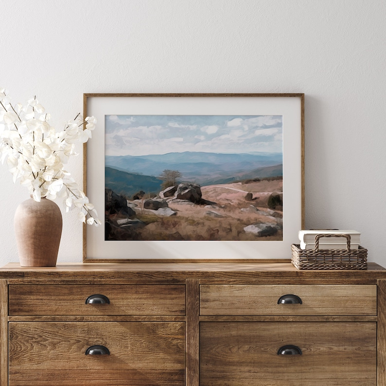 Shenandoah National Park Vintage Oil Painting Virginia, USA Instant ...