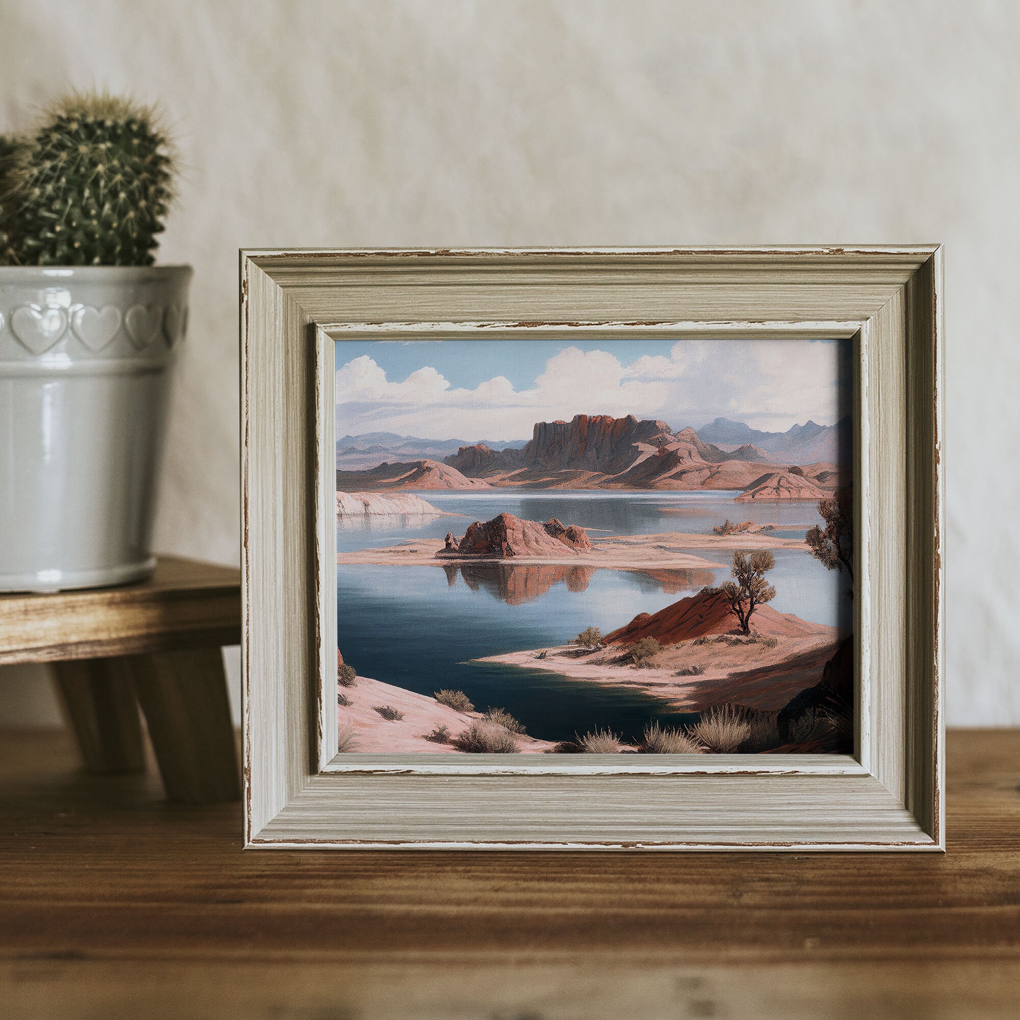 Lake Mead National Recreation Area | Vintage Oil Painting | Nevada, USA ...