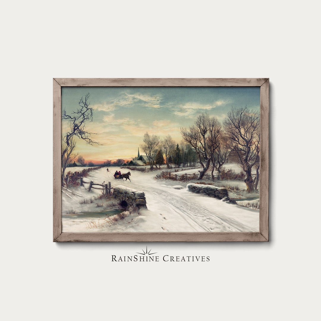 Christmas Morn by W. C. Bauer | Vintage 1880s Oil Painting | Wall Art ...