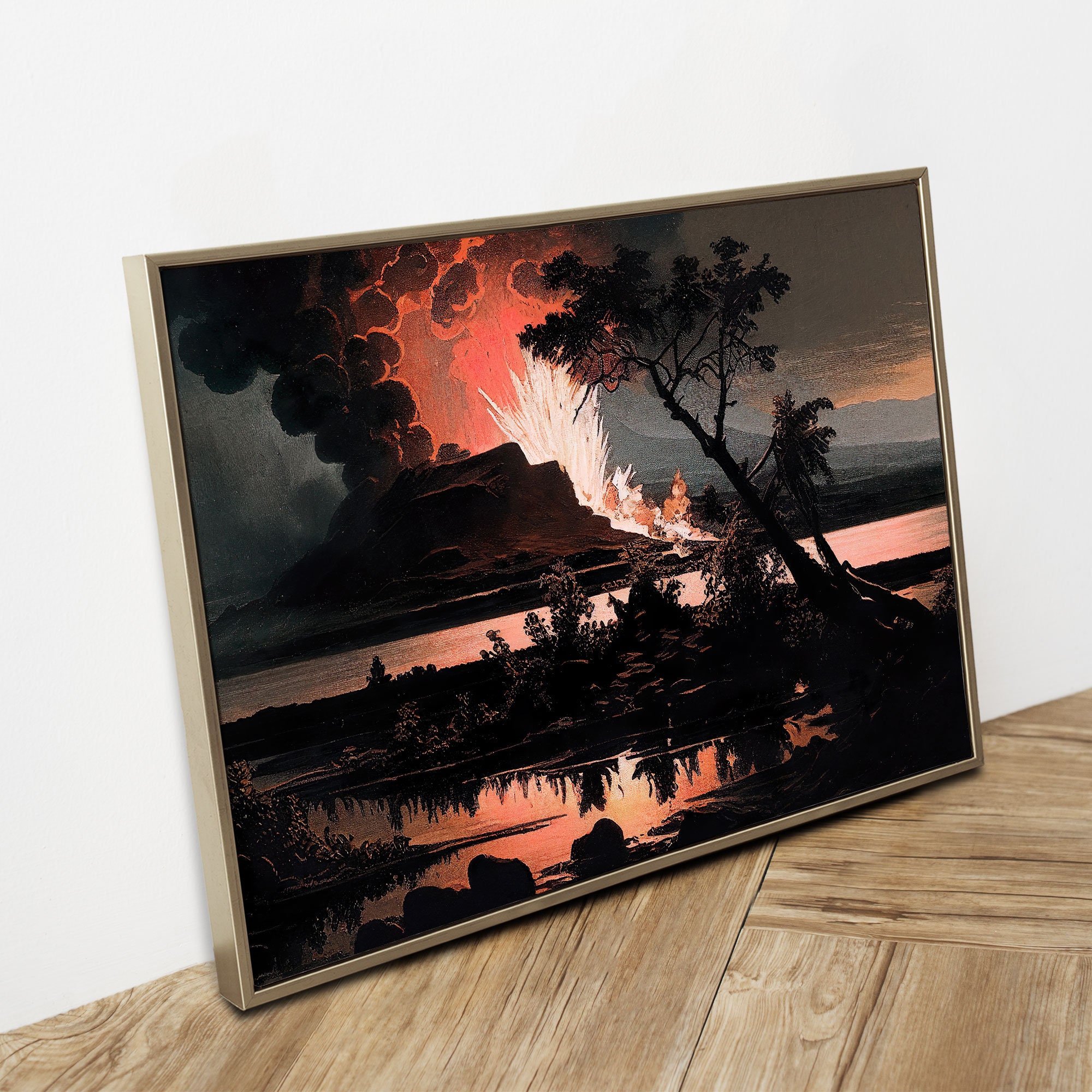 Hawaii Volcanoes National Park | Vintage Oil Painting | Hawaii, USA ...