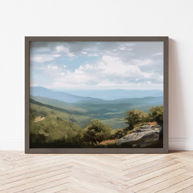 Blue Ridge National Parkway Vintage Oil Painting North - Etsy