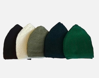 Hand Mat Karachi Cap Men's Multicolor Topi Islamic Skull Cap Muslim ...