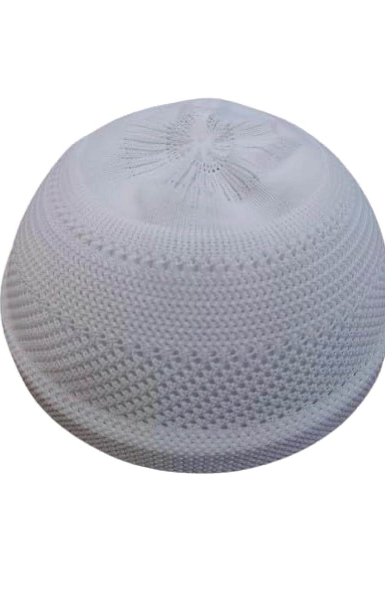 Men's White Topi Islamic Skull Cap Muslim Prayer Mosque Kufi Hat - 5 ...