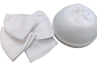 Men's Multicolor Topi Islamic Skull Cap Muslim Prayer Mosque Kufi Hat ...