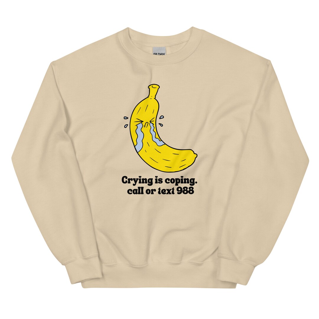 Crying is Coping Mental Health Awareness Crew Neck Sweatshirt - Etsy