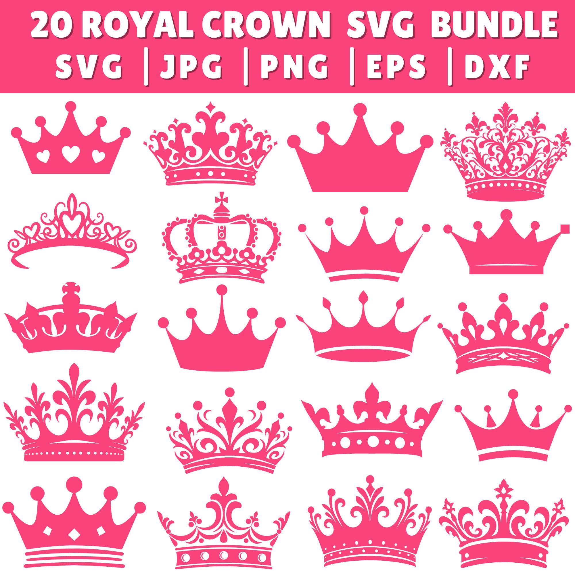 Royal Crown SVG File, King Crown SVG, Queen Crown SVG, Princess Tiara ...