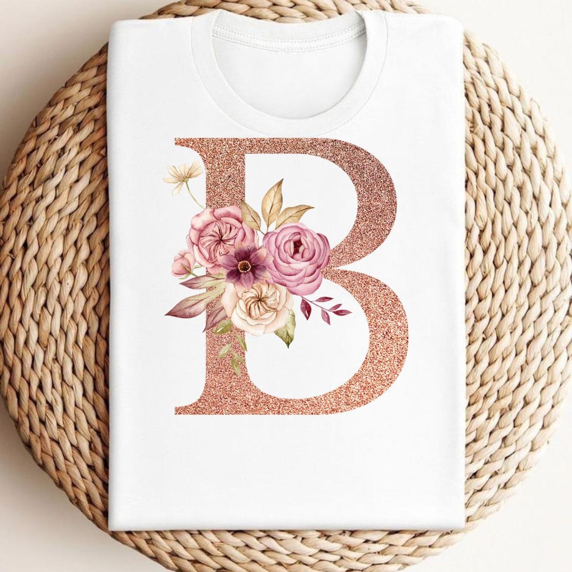 Watercolor Floral Alphabet Clipart, Pink Spring Lettering (digital ...