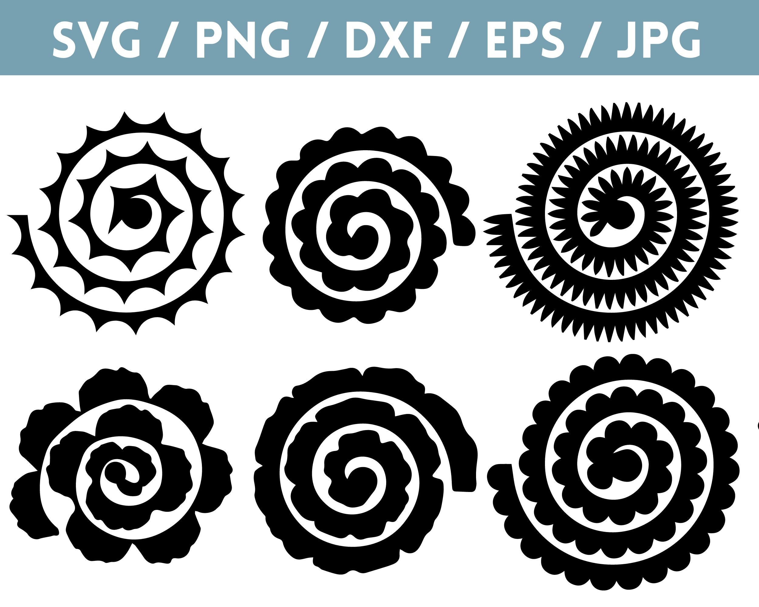 Rolled Flower SVG, 3d Flower SVG, Rolled Flower SVG, Paper Flower Svg ...