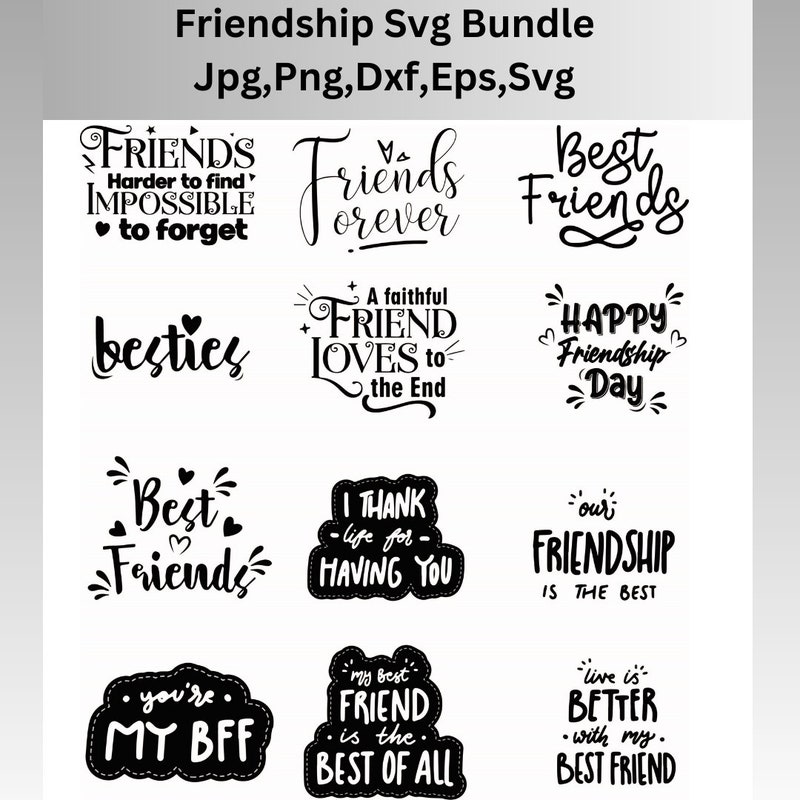 Friends Quotes Svg - Etsy
