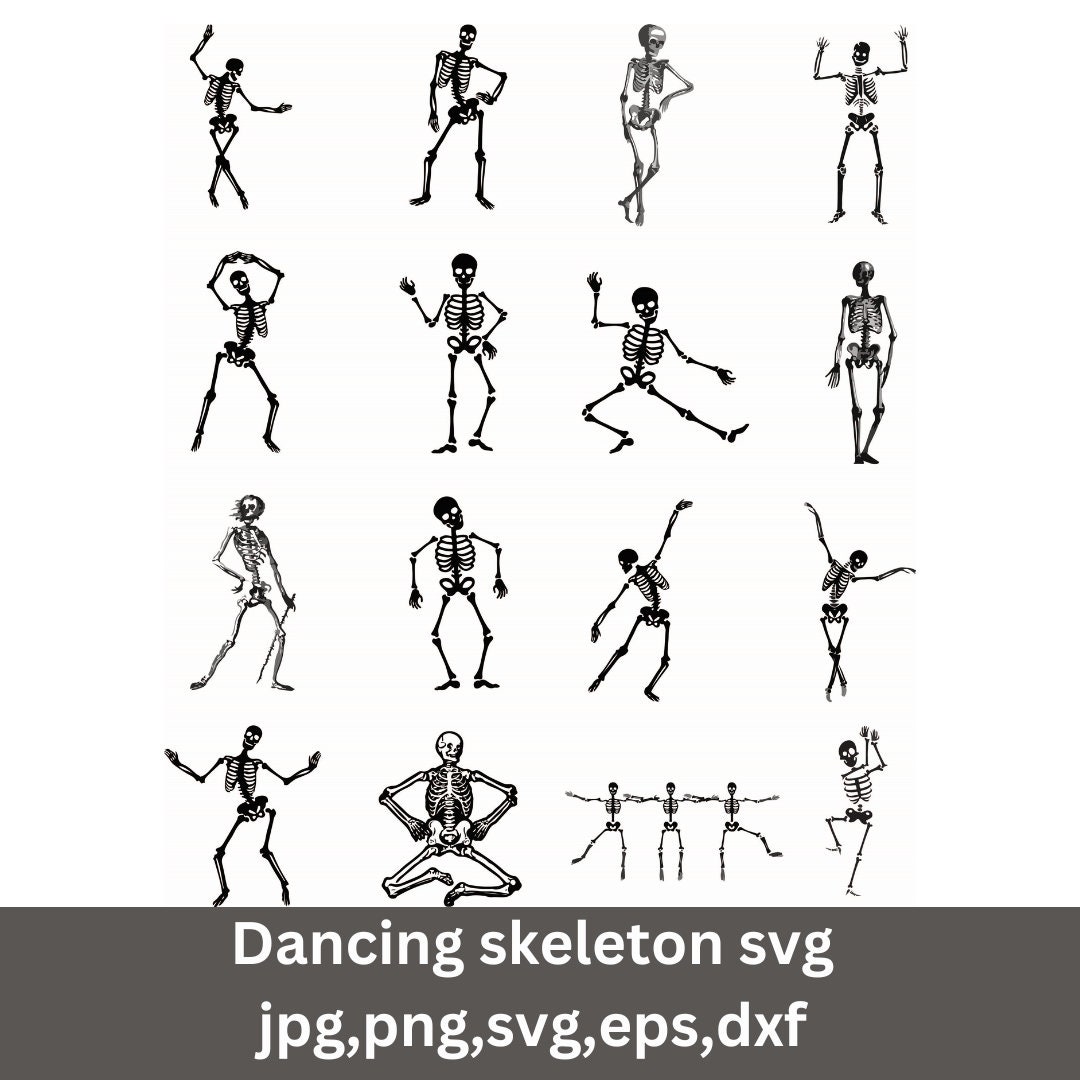 Dancing Skeleton Svg, Skeleton Svg, Skull Svg, Skeleton Png, Funny ...