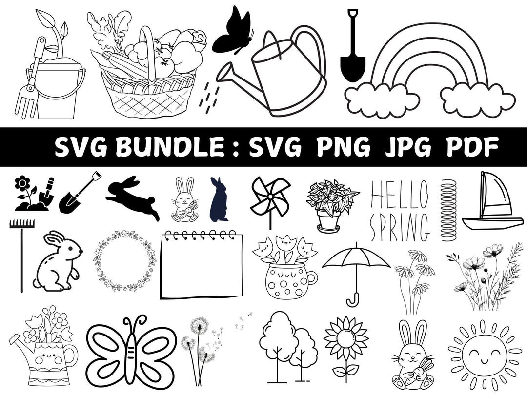 SPRING SVG , Spring Bundle Svg , Easter Svg, Spring Cricut , Spring ...