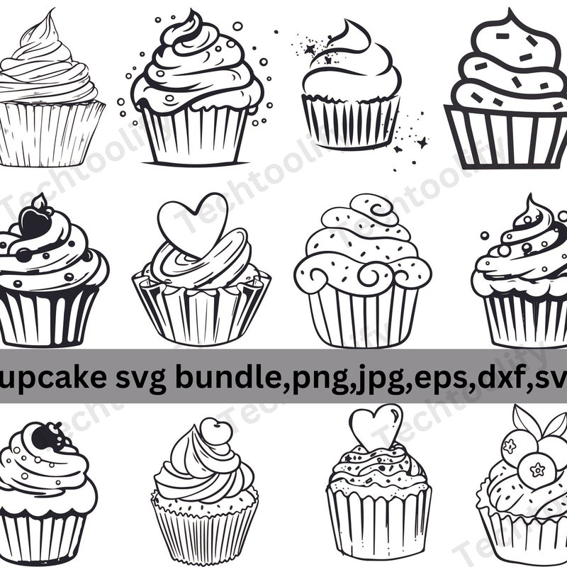 Cupcake Svg - Etsy