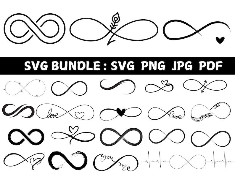 Infinity Symbol SVG, Infinity PNG Bundle, Infinity Clipart, Infinity ...