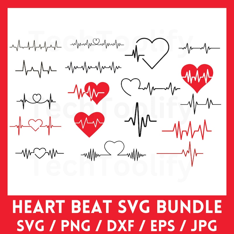 Heartbeat Svg - Etsy