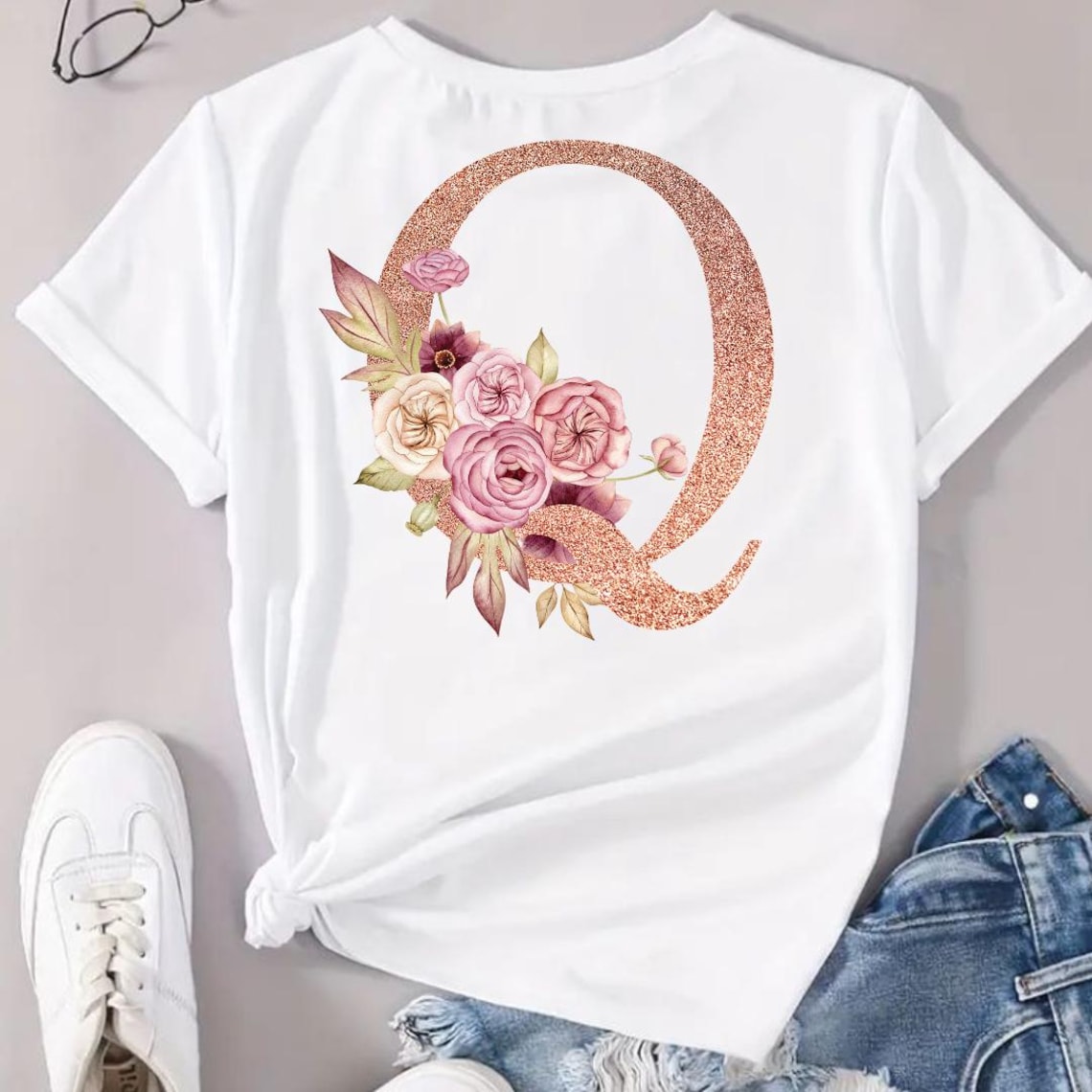 Watercolor Floral Alphabet Clipart, Pink Spring Lettering (digital ...