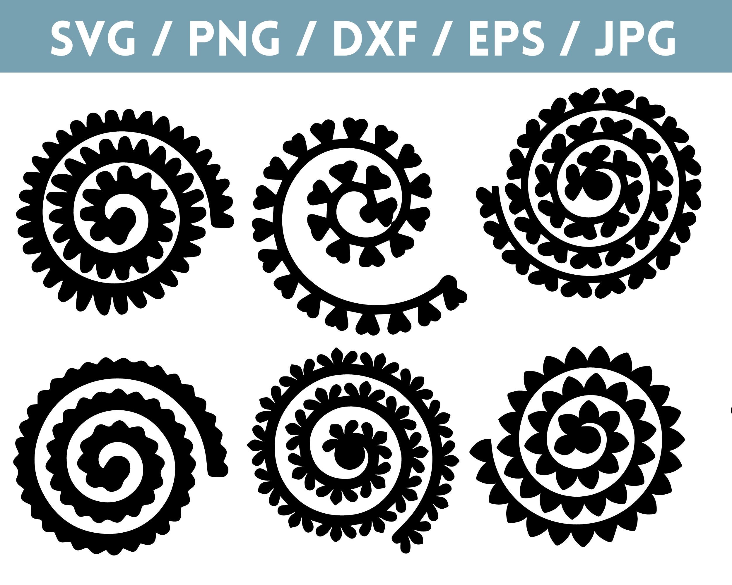 Rolled Flower SVG, 3d Flower SVG, Rolled Flower SVG, Paper Flower Svg ...