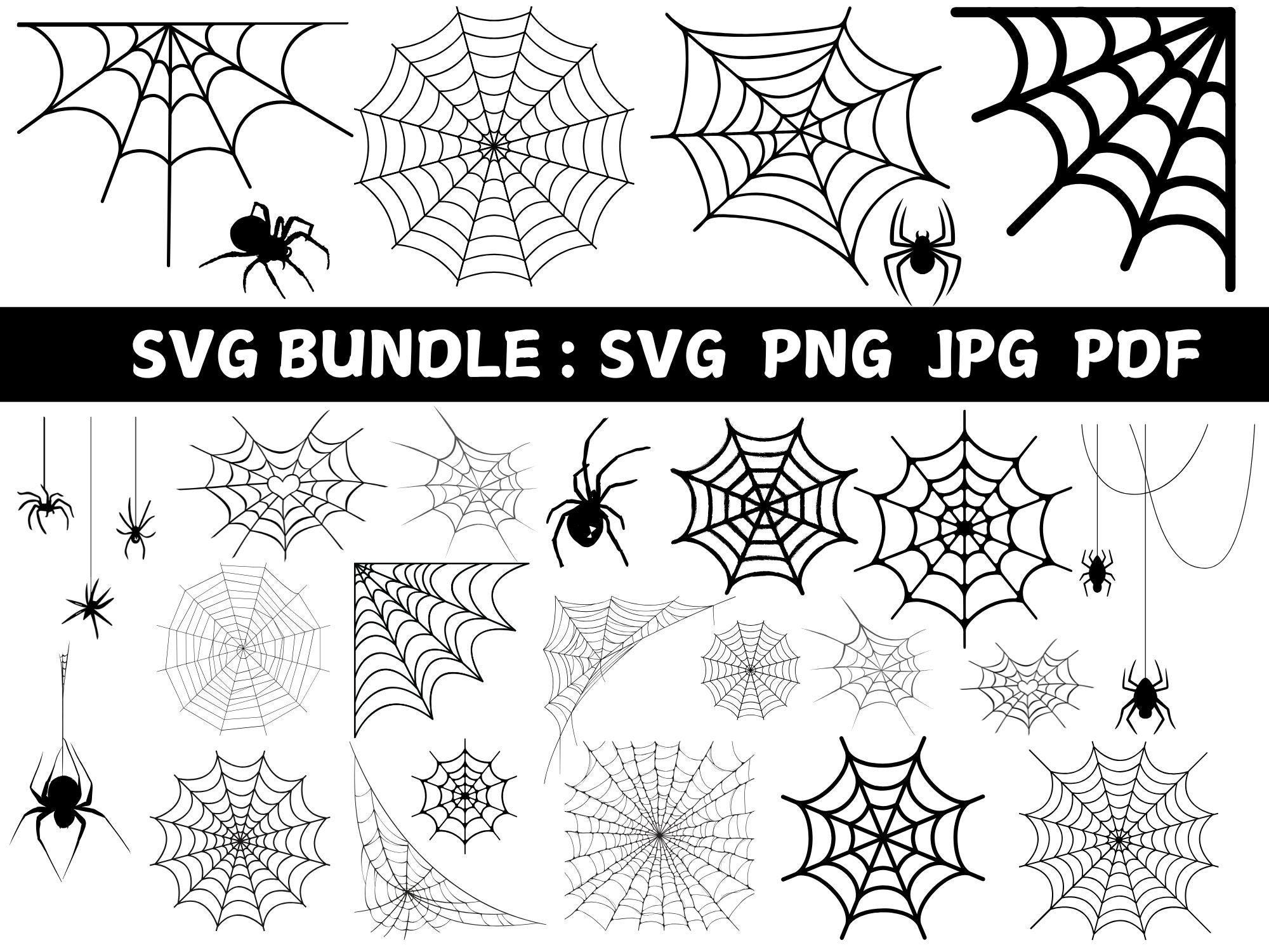 SPIDER WEB SVG, Spider Web Bundle Svg, Spider Web Clipart, Spider Web ...