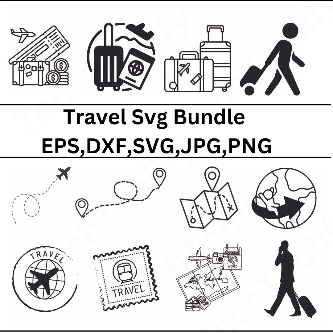 Travel Svg Bundle, Funny Travel Svg, Traveling Svg, Travel Clipart, Svg ...