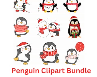 21 Cute Penguin Clipart Bundle, Cute Penguin, Winter Clipart, Baby ...