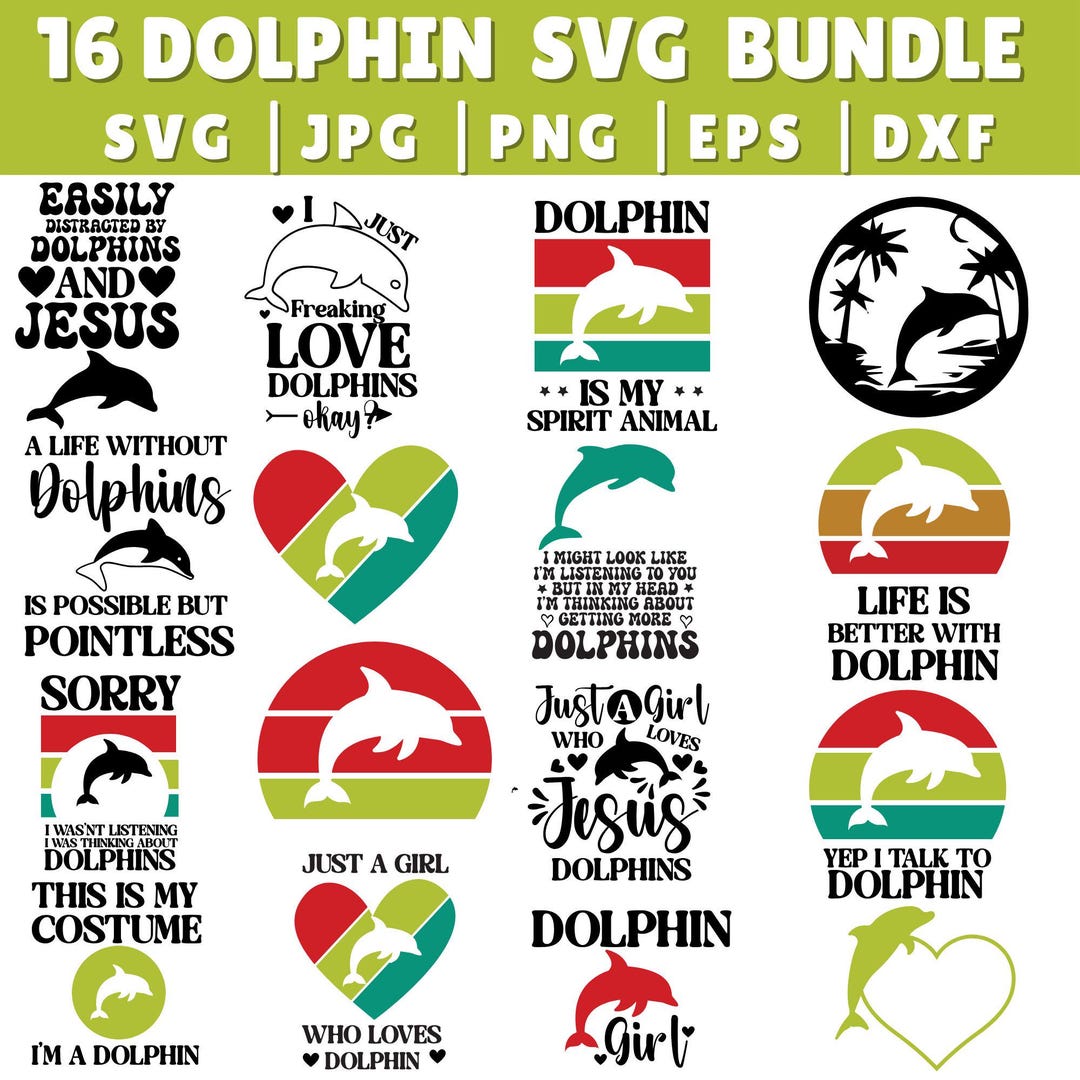 Dolphin SVG Bundle, Dolphin Cricut, Ocean Scene Svg, Dolphin Svg ...