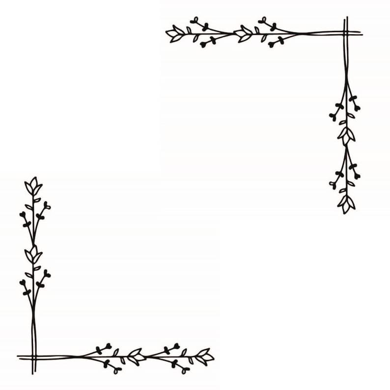 Flower Corner SVG Bundle: Wedding Border Decor (digital Files) - Etsy