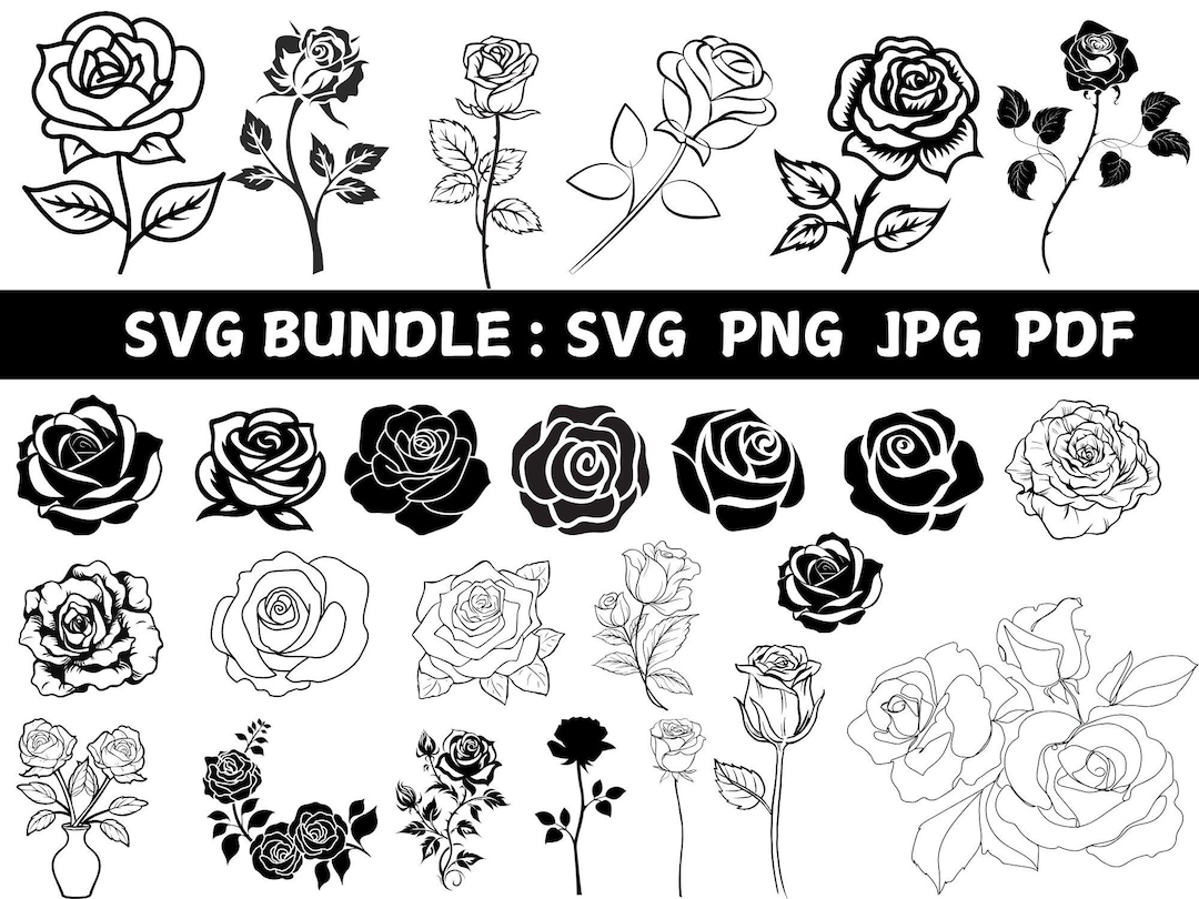 Roses SVG Bundle | Roses Svg Bundle | Roses SVG | Cut File | Commercial ...