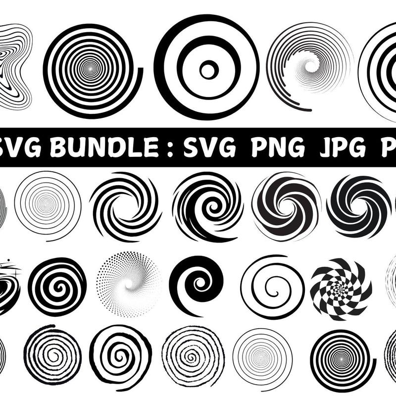 Spiral Stencil Svg - Etsy