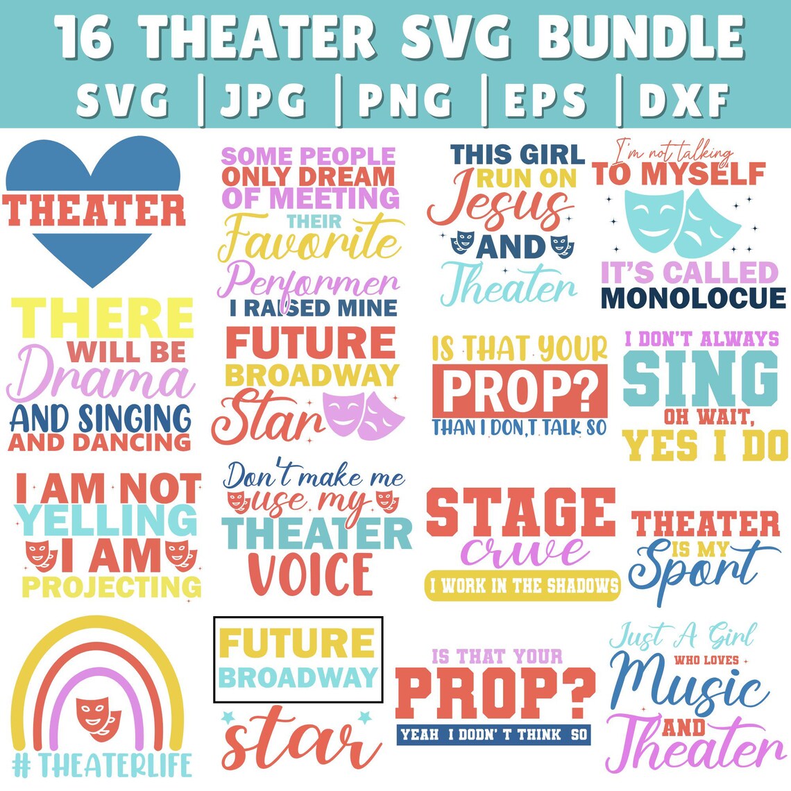 Theater SVG Bundle: Actor, Actress, Cricut Cut File (digital Download ...