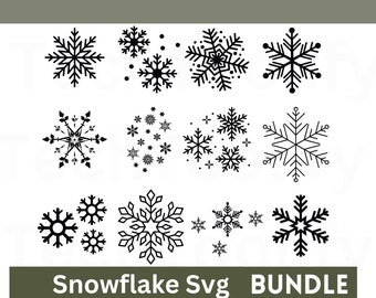 Snowflake SVG, Snowflake Svg Bundle, Flake Winter SVG, Christmas SVG ...