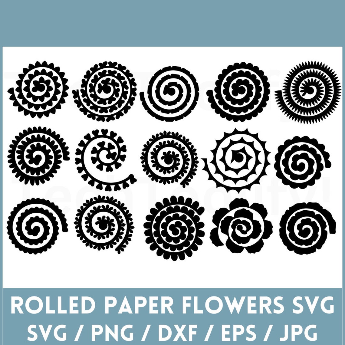 Rolled Flower SVG, 3d Flower SVG, Rolled Flower SVG, Paper Flower Svg ...