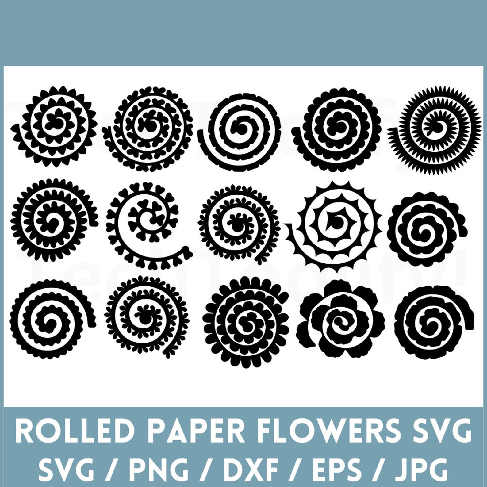 Rolled Flower SVG, 3d Flower SVG, Rolled Flower SVG, Paper Flower Svg ...