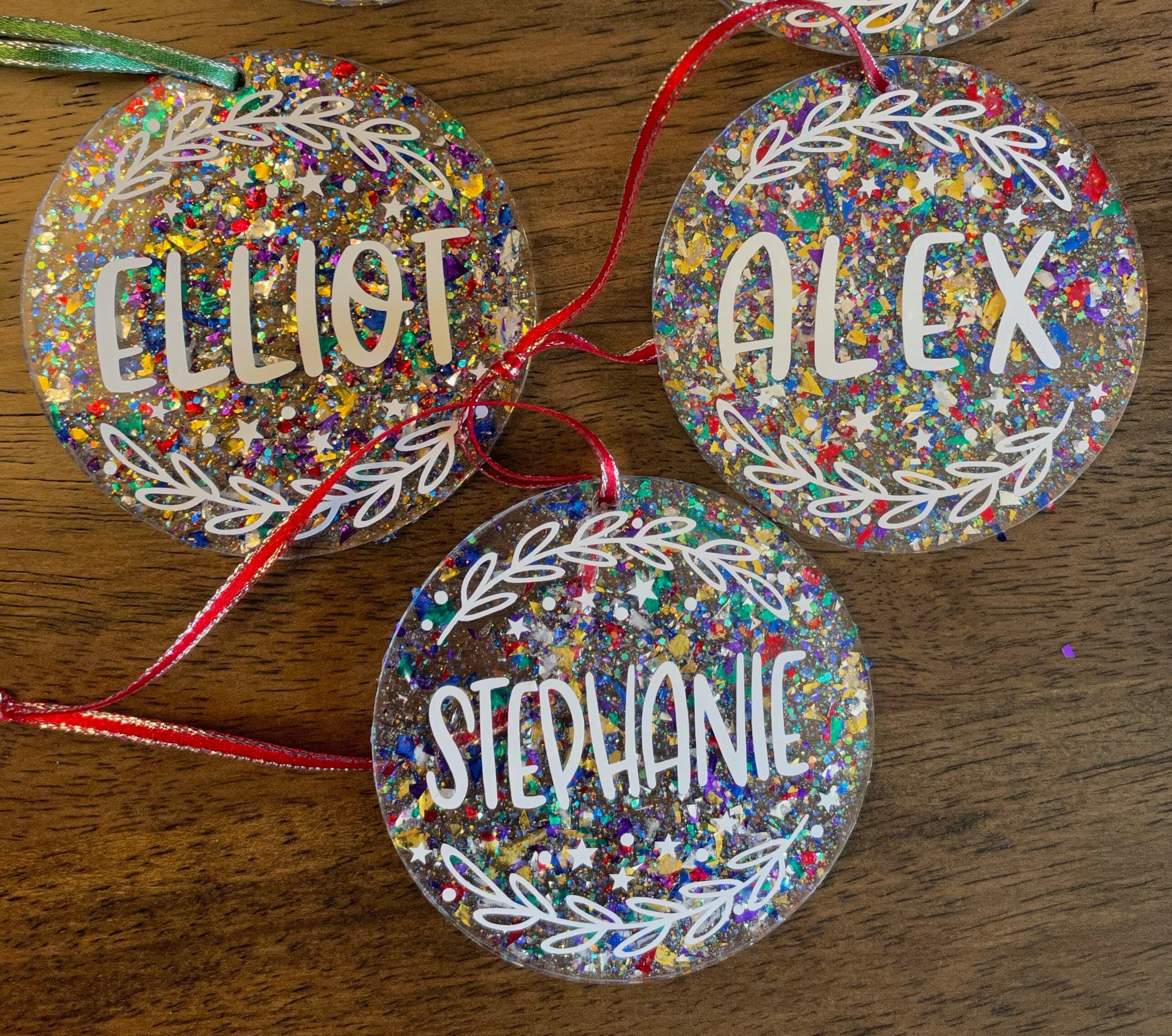 Custom Name Ornaments - Etsy