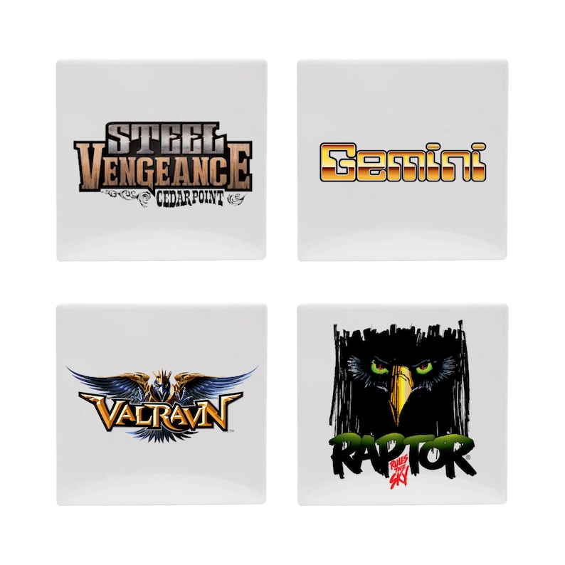 Cedar Point Logo Coaster Set - Etsy