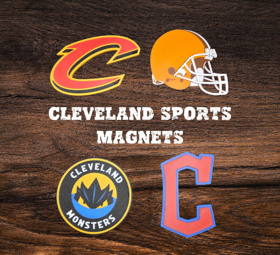 Cleveland Sports Magnets – 3D Printed Team Logos - Etsy