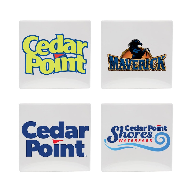 Cedar Point Logo Coaster Set - Etsy