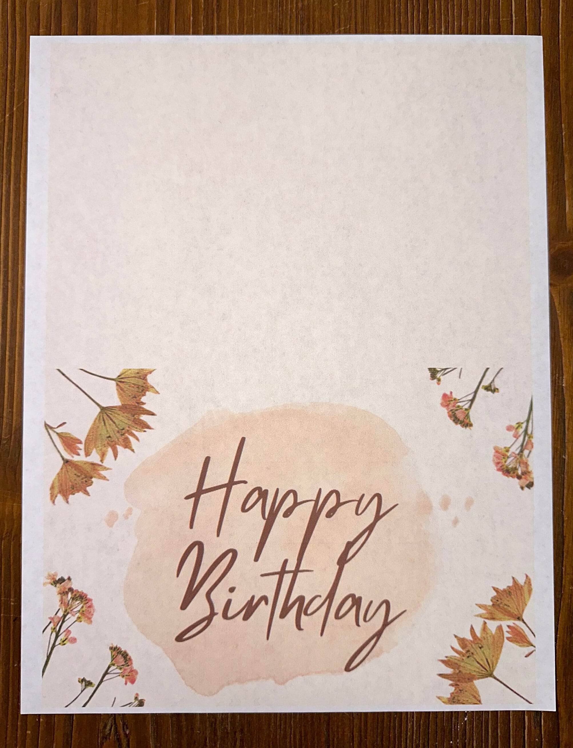 Buy Happy Birthday Digital Printable Card, Print at Home Card, Digital ...