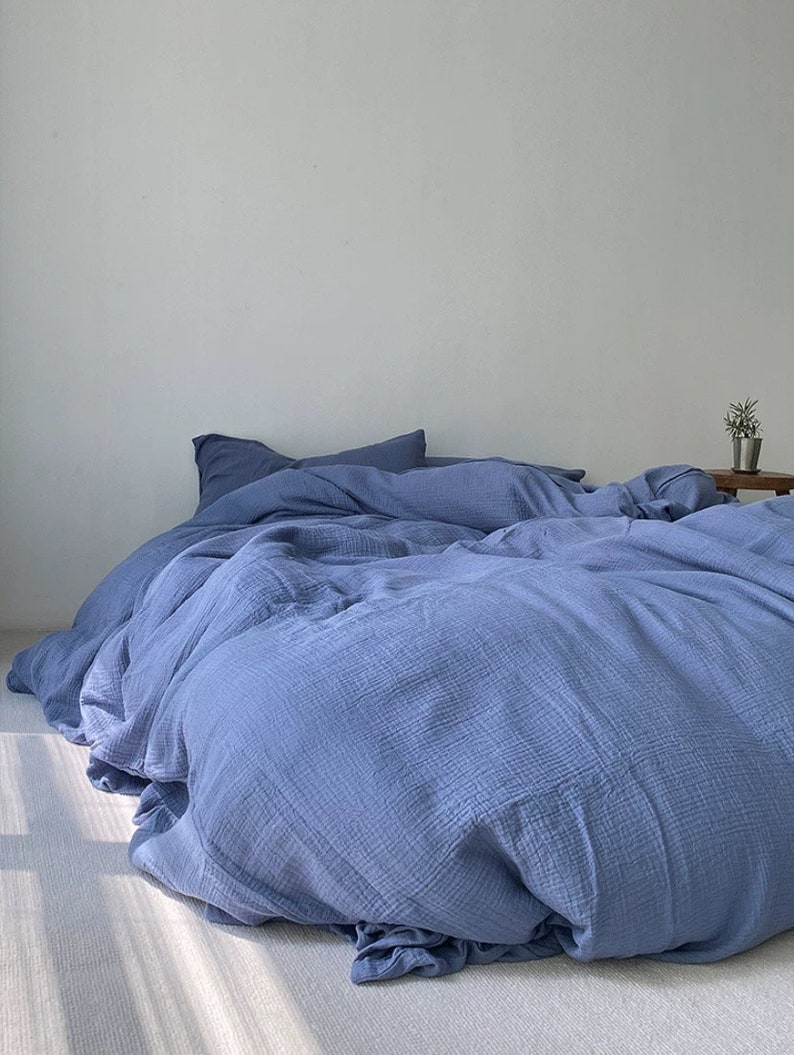 Neutral Duvet Cover Set, Minimalist 4pcs Bedding, Grade A Soft Double ...