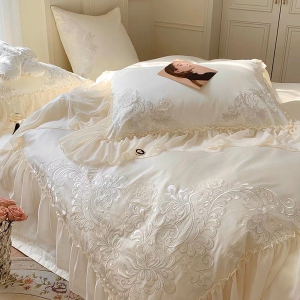 Ivory Bedding - Etsy